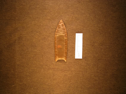 Folsom fluted with dreict percussion texas flint | Greg Nunn Flintworks