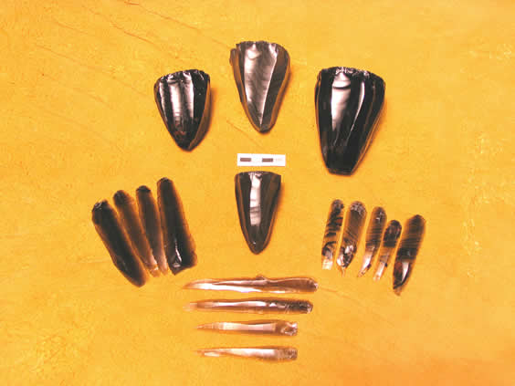 Obsidian Conical Blade Cores | Greg Nunn Flintworks